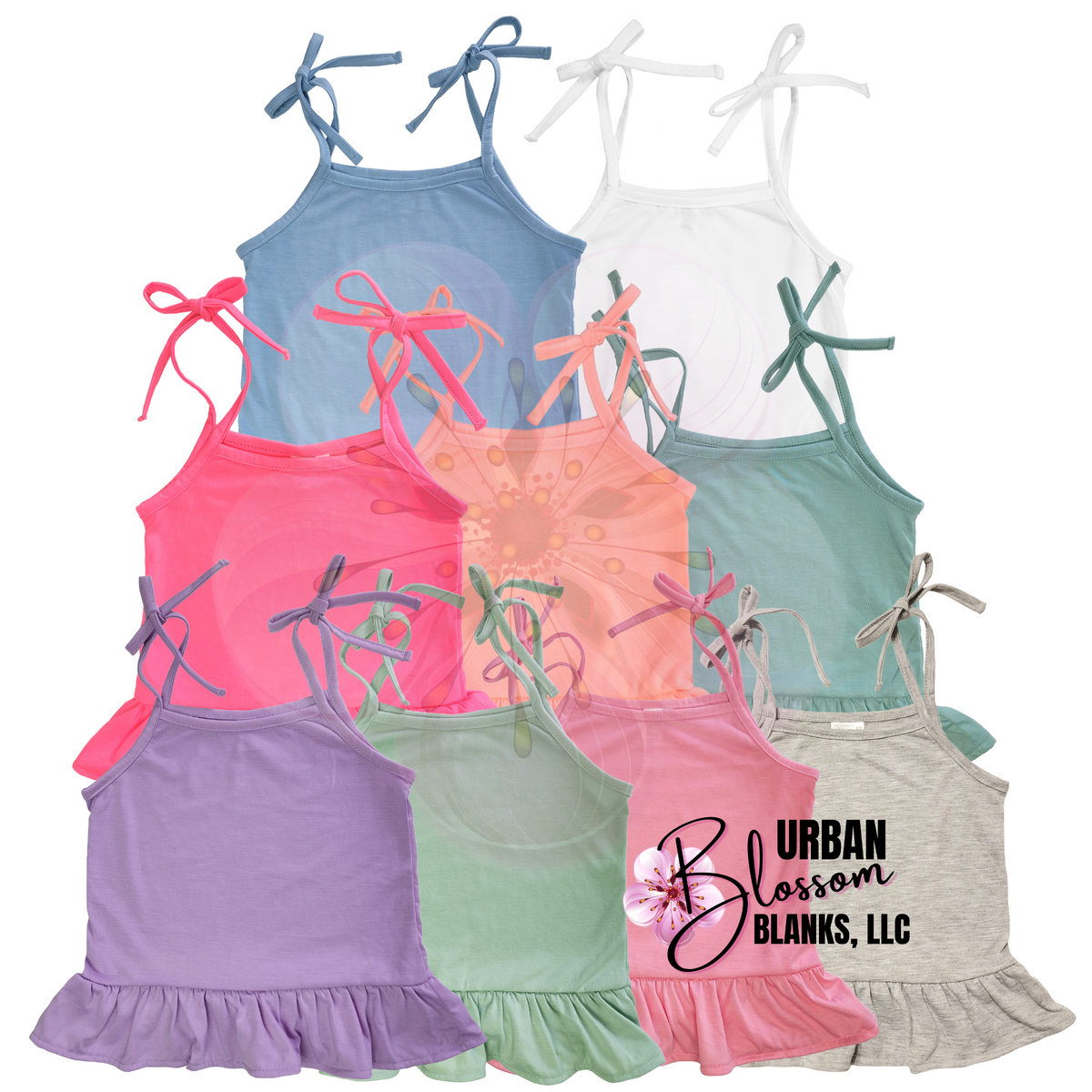 Colored Tie Shoulder Tanks Infant-Toddler Sizes 100% Polyester – Urban ...